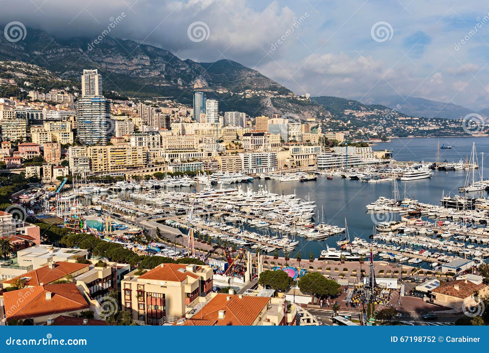 Panoramic View of the Port in Monte Carlo, Monaco. Editorial ...