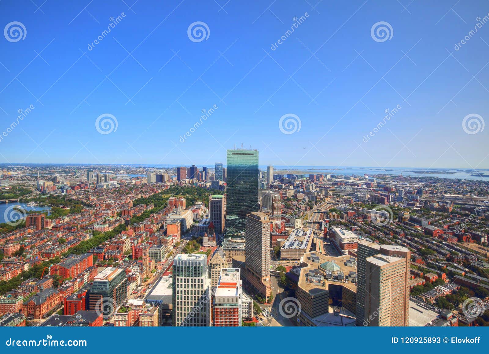 Panoramic View from Prudential Tower Observation Deck Stock Image ...