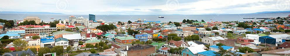 Panoramic View of Punta Arenas, Chile Stock Photo - Image of buildings ...