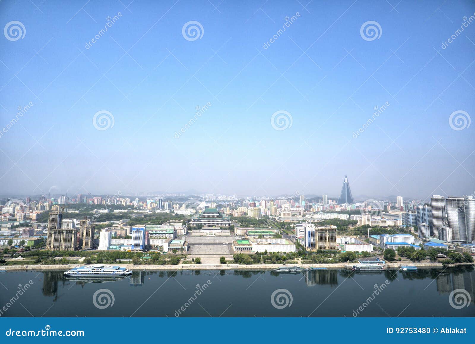 Panoramic View of Pyongyang in the Morning. DPRK - North Korea ...