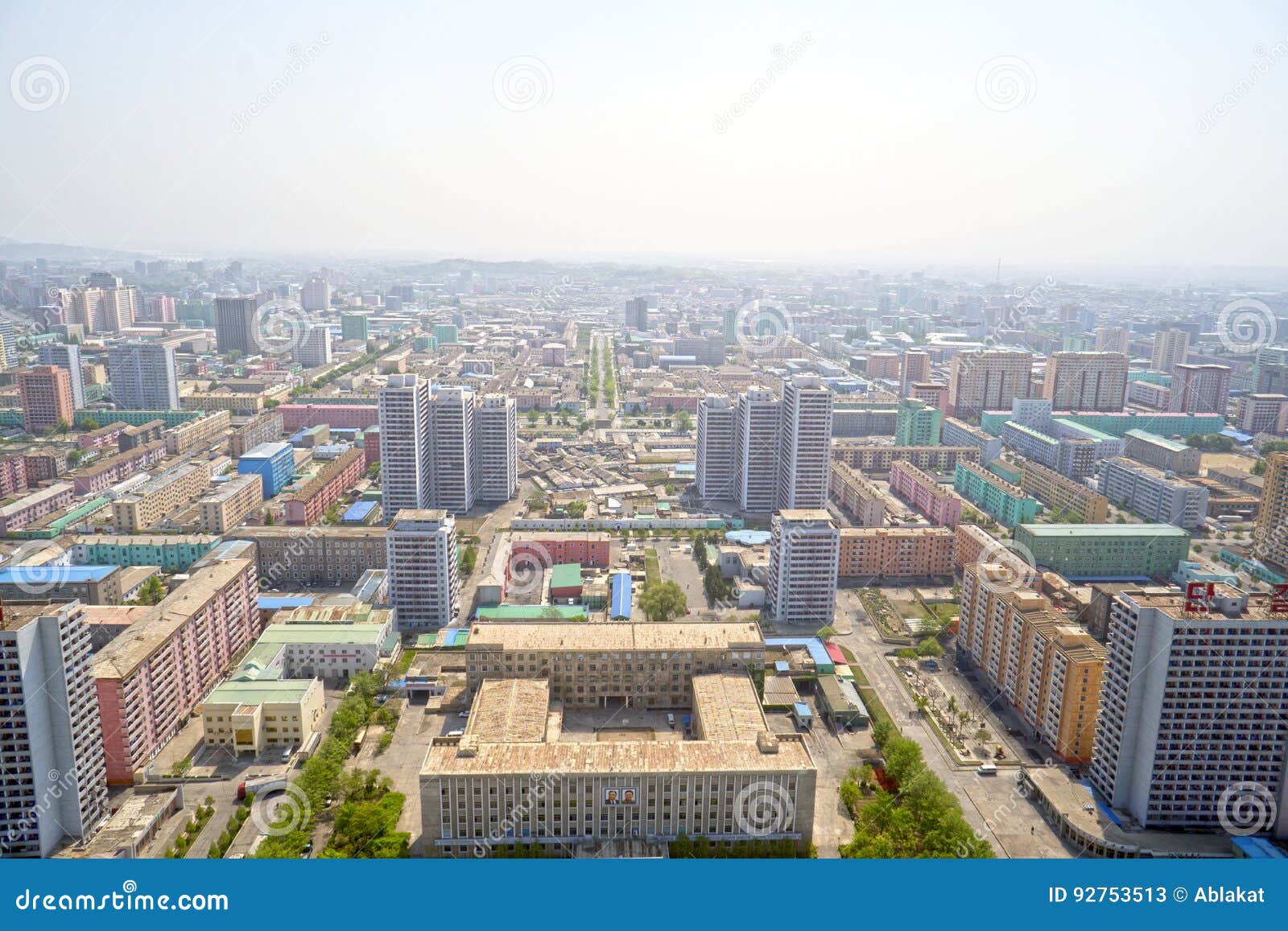 Panoramic View of Pyongyang in the Morning. DPRK - North Korea ...
