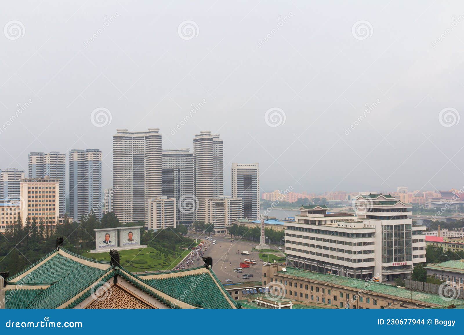 Panoramic View at Pyongyang, North Korea Editorial Stock Image - Image ...