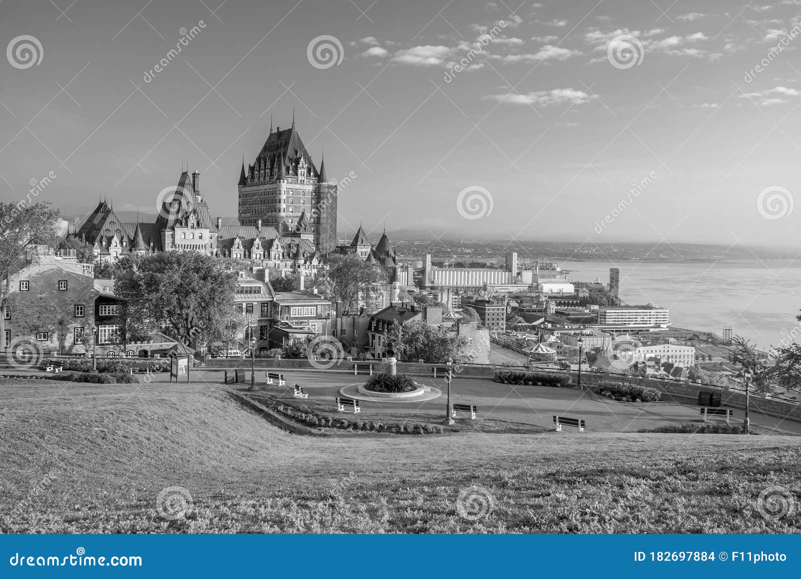 Panoramic View of Quebec City Skyline in Canada Stock Photo - Image of ...