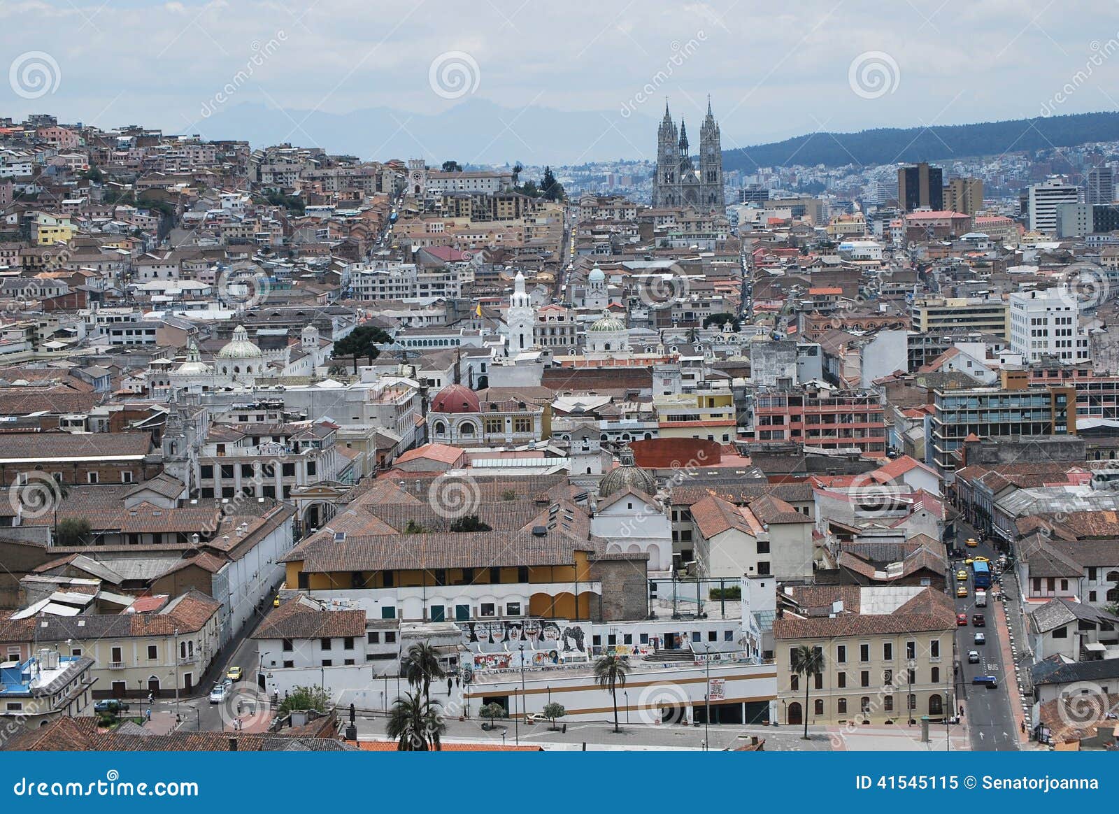 Panoramic view of Quito stock image. Image of hazy, history - 41545115