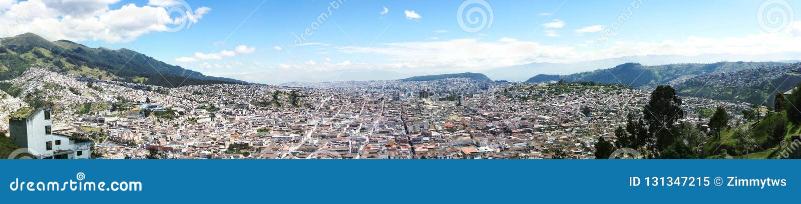 Panoramic View of Quito Ecuador Stock Image - Image of south, landscape ...