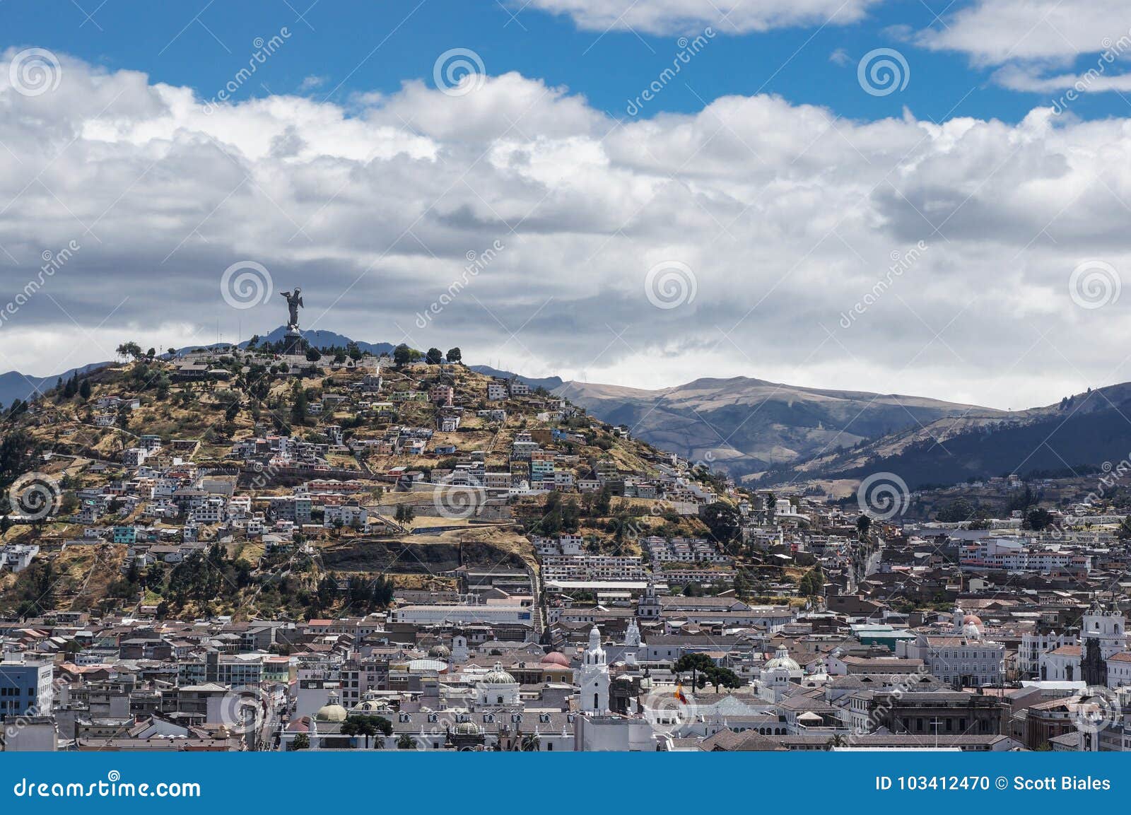 Panoramic View of Quito, Ecuador Stock Photo - Image of historic ...