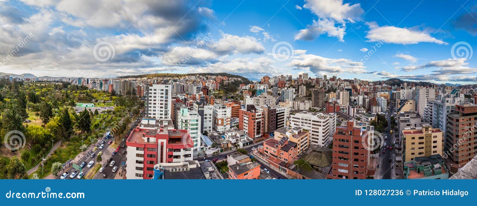 Panoramic view of Quito stock photo. Image of house - 128027236