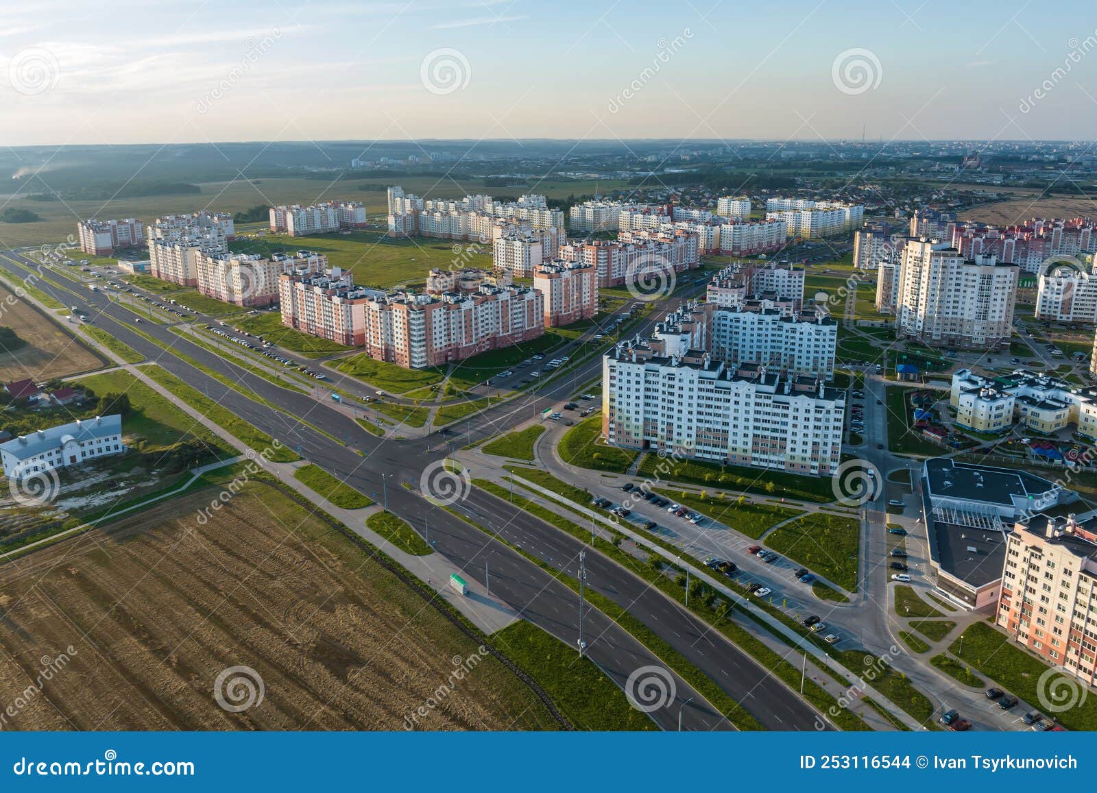 Panoramic View of the Residential Area of High-rise Buildings Stock ...