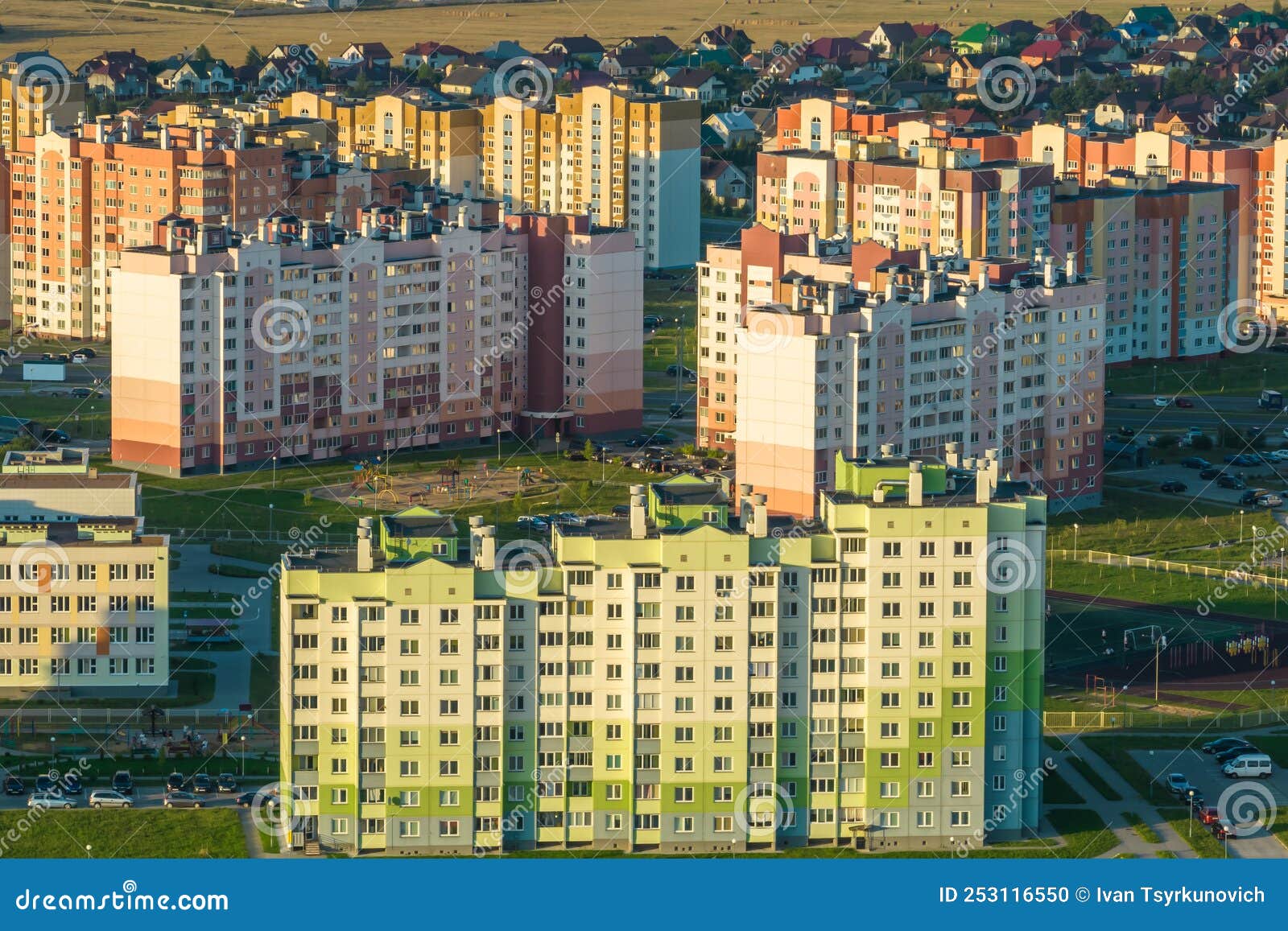 Panoramic View of the Residential Area of High-rise Buildings Stock ...