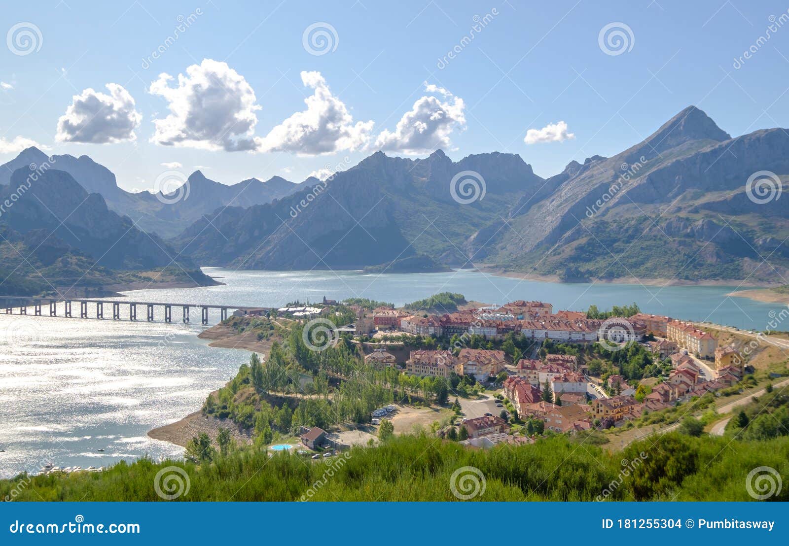 Panoramic View of Riano,Leon,Spain. Stock Photo - Image of panoramic ...