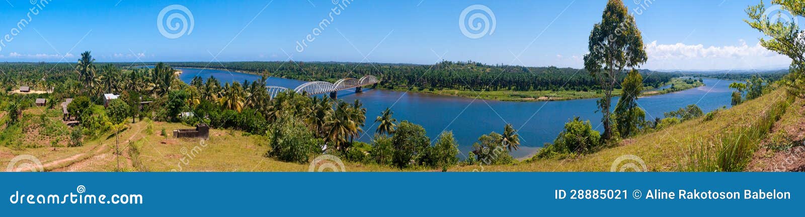 Panoramic View on the River Stock Image - Image of destination ...