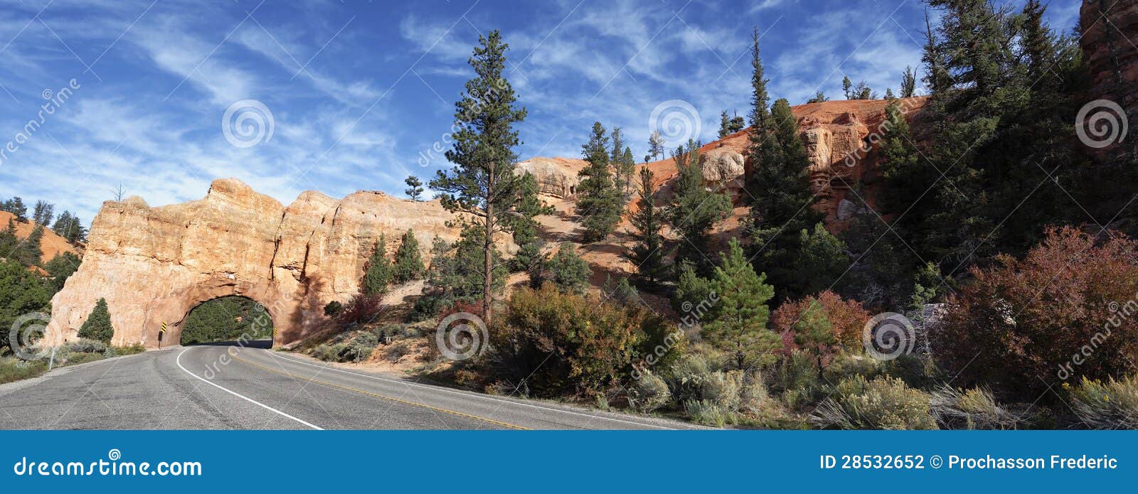 Panoramic View of Road To Bryce Canyon Stock Photo - Image of roadway ...
