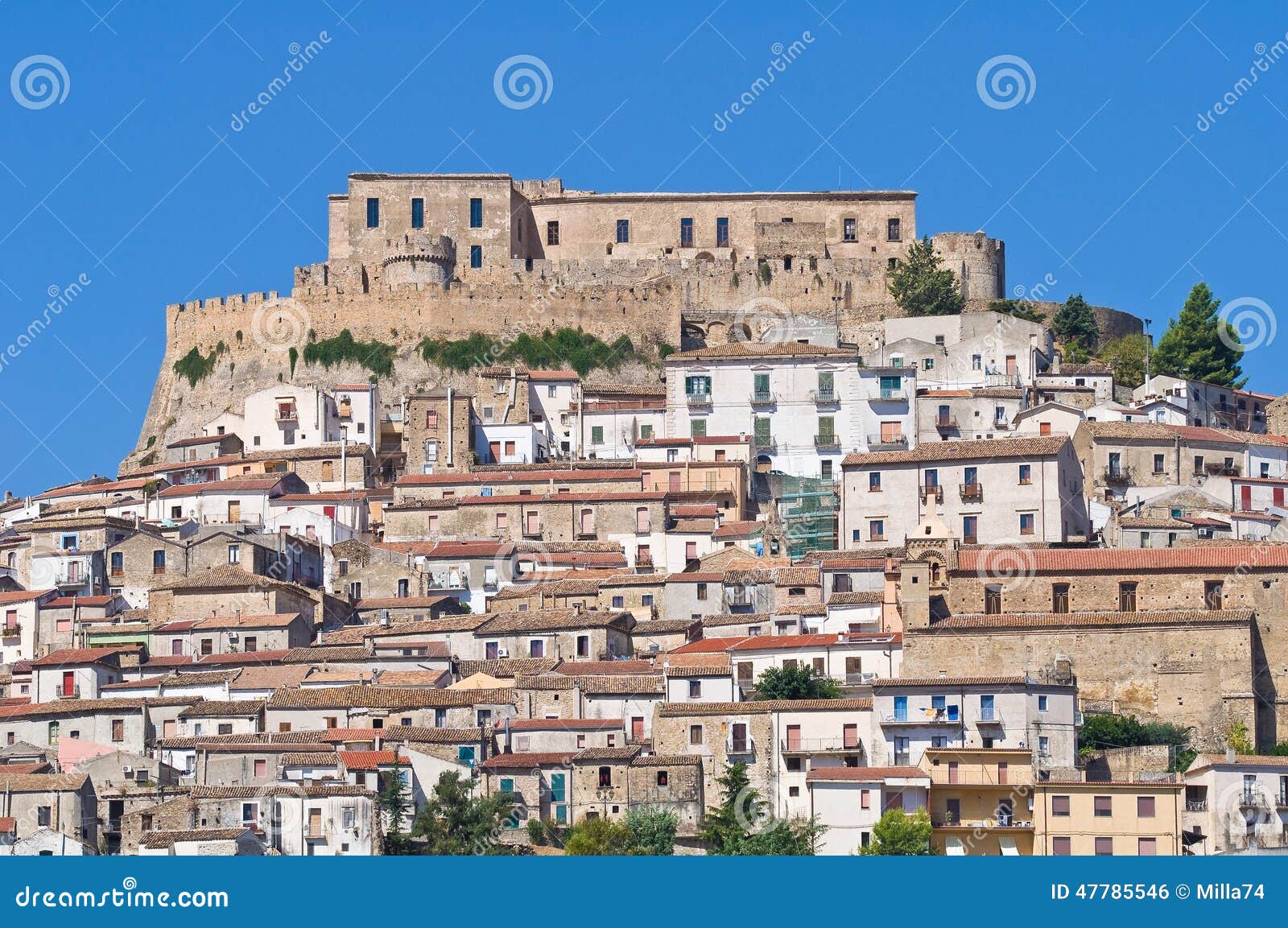 Panoramic View of Rocca Imperiale. Calabria. Italy. Stock Photo - Image ...