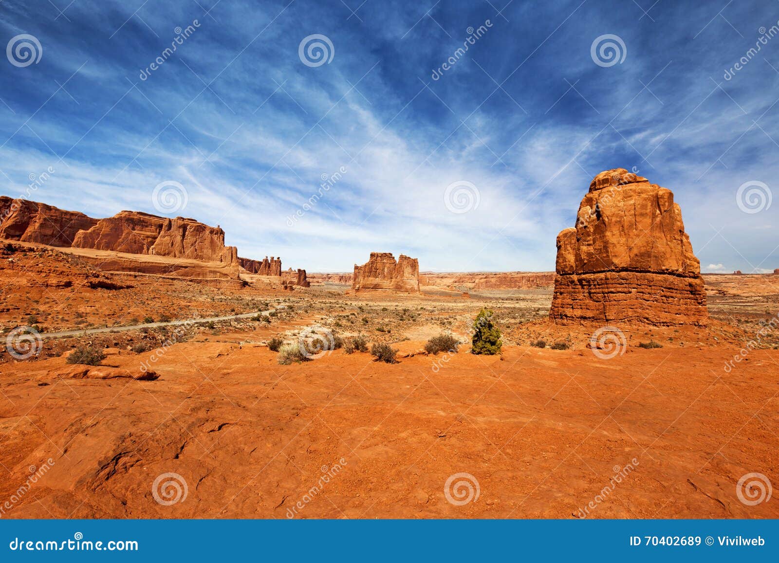 Panoramic View of Rocky Desert Stock Image - Image of panoramic ...