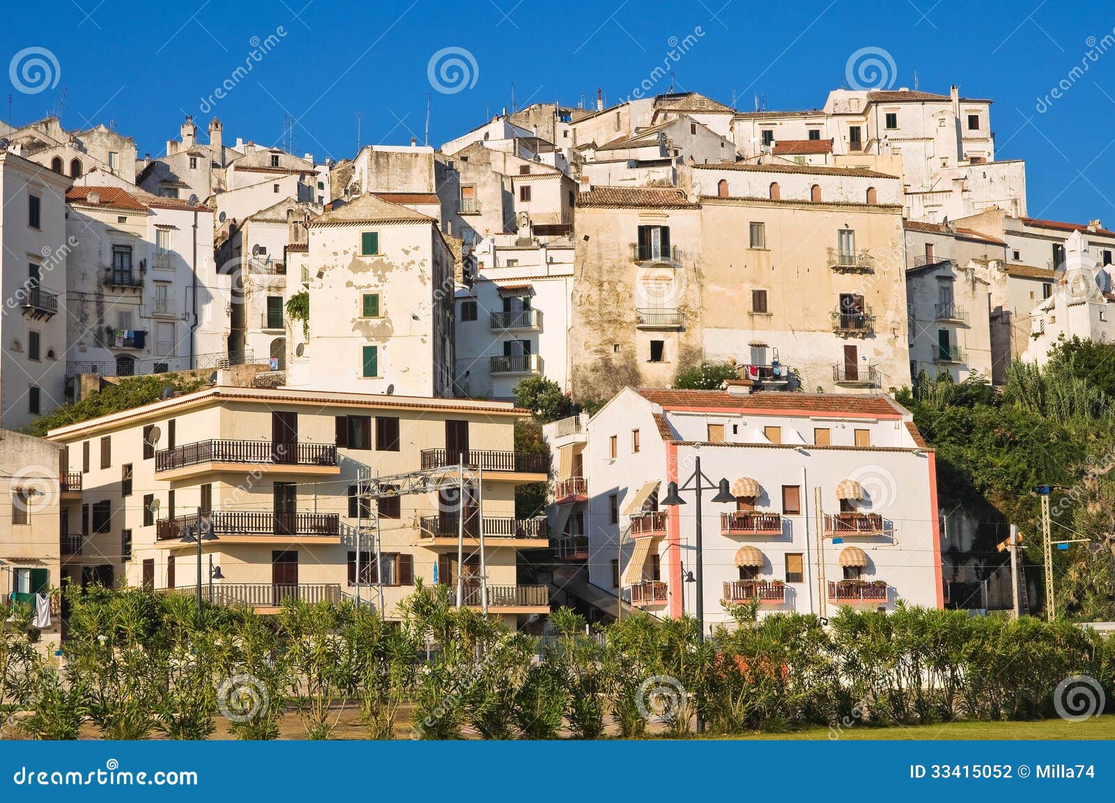 Panoramic View of Rodi Garganico. Puglia. Italy. Stock Photo - Image of ...