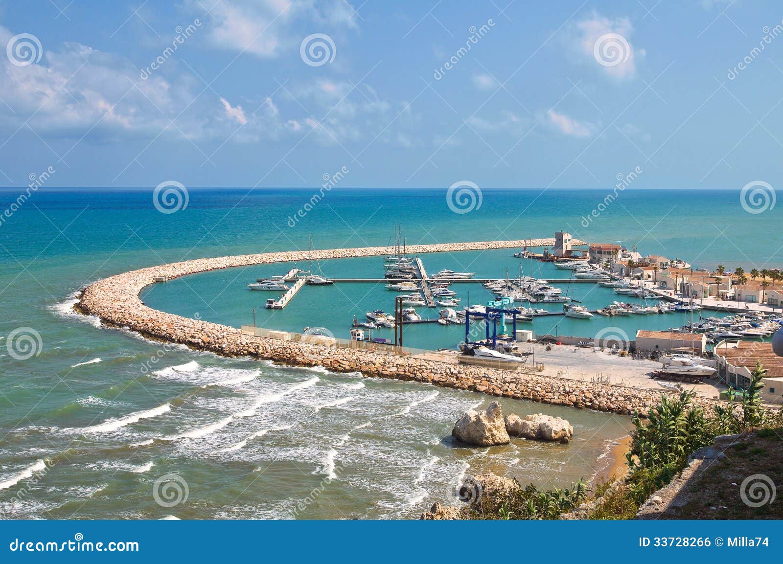 Panoramic View of Rodi Garganico. Puglia. Italy. Stock Photo - Image of ...