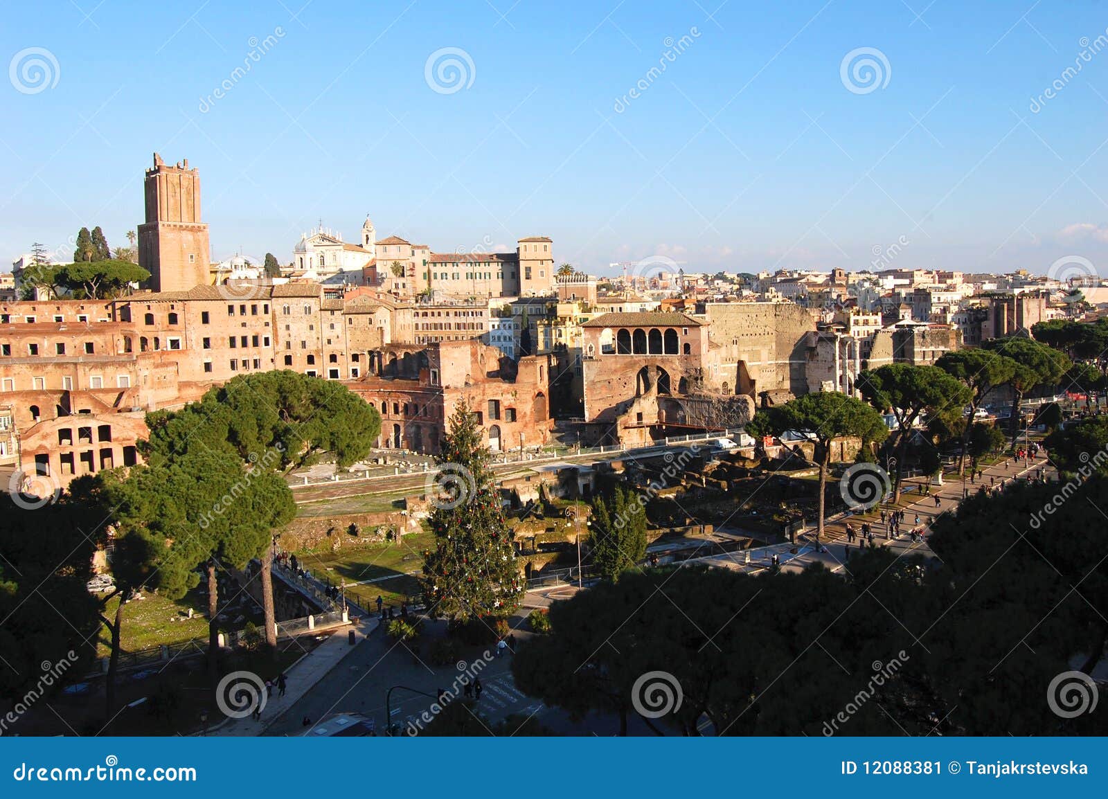 Panoramic view of Rome stock image. Image of holiday - 12088381