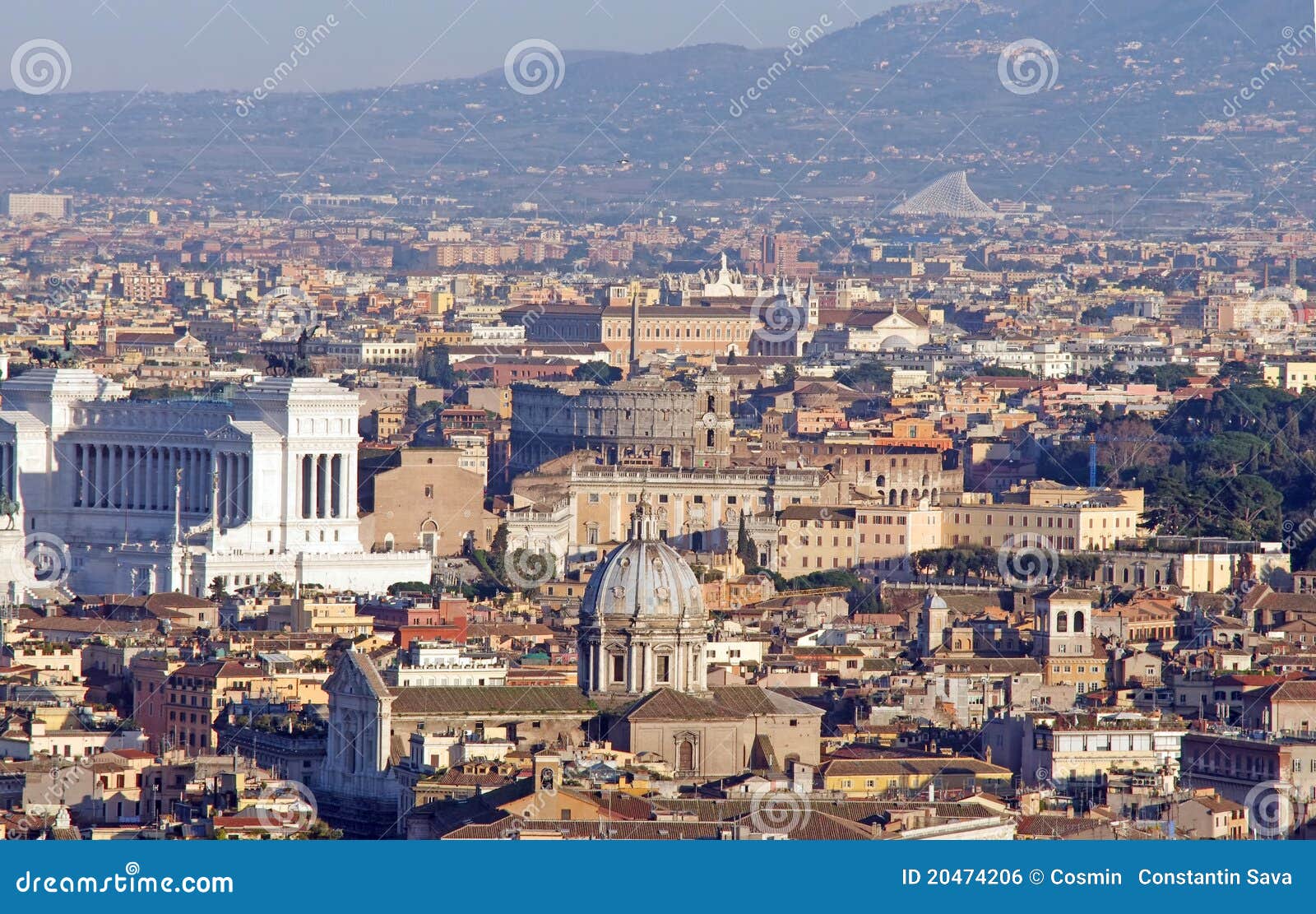 Panoramic view of Rome stock photo. Image of christianity - 20474206