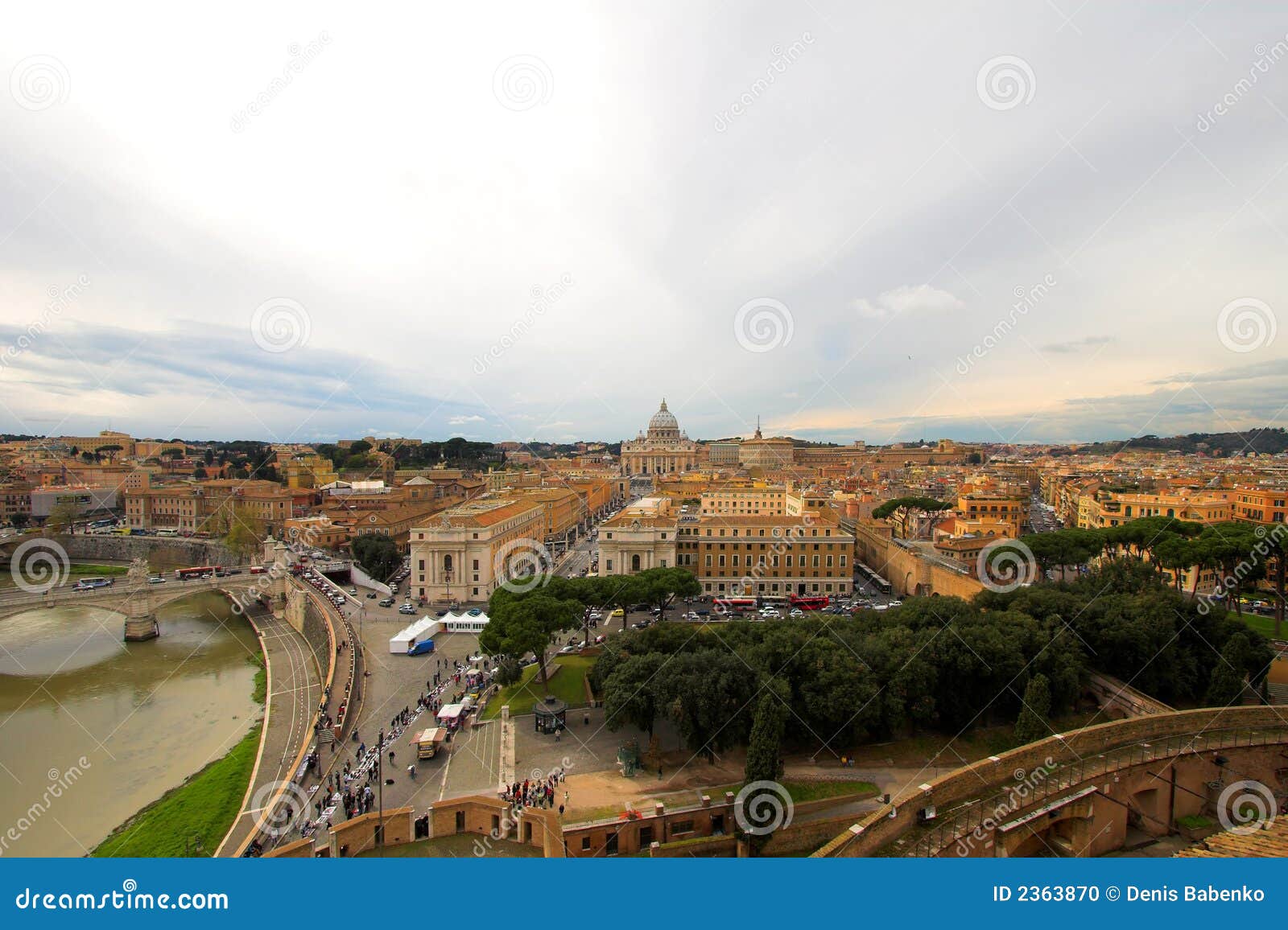 Panoramic view of Rome stock photo. Image of lazio, italian - 2363870