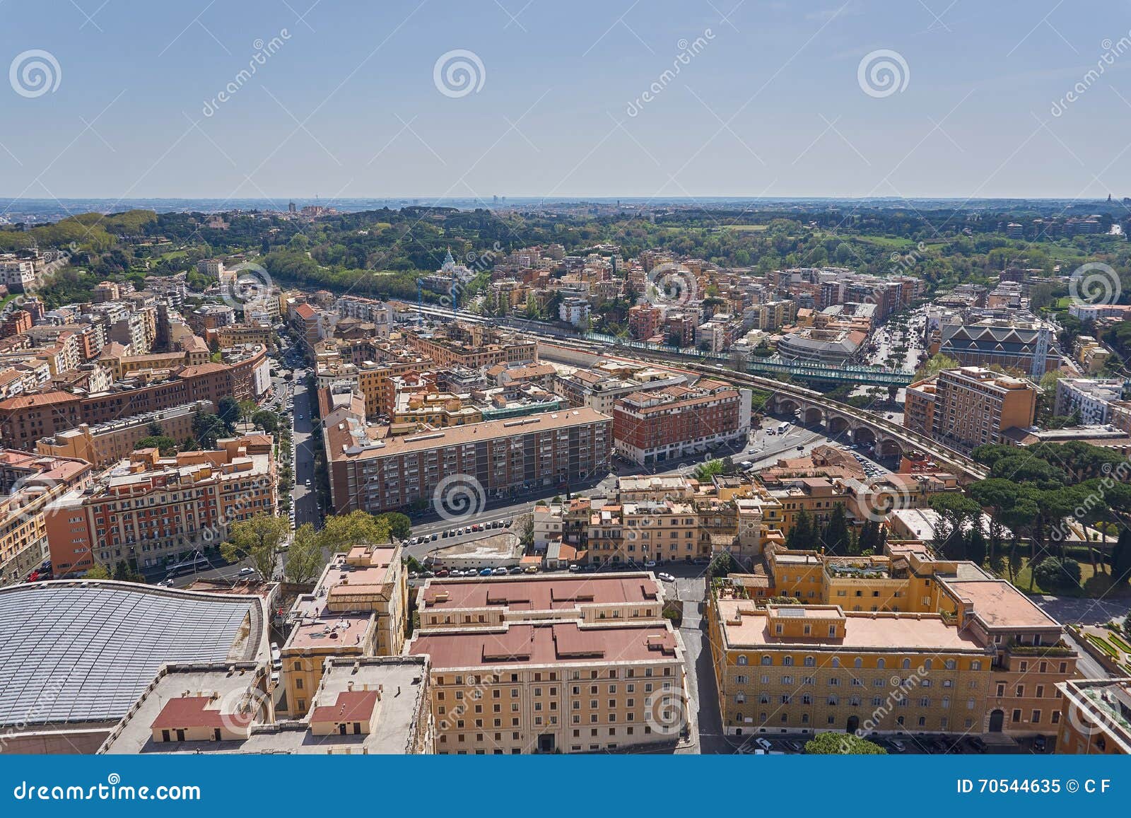 Panoramic view of rome stock image. Image of castle, historical - 70544635