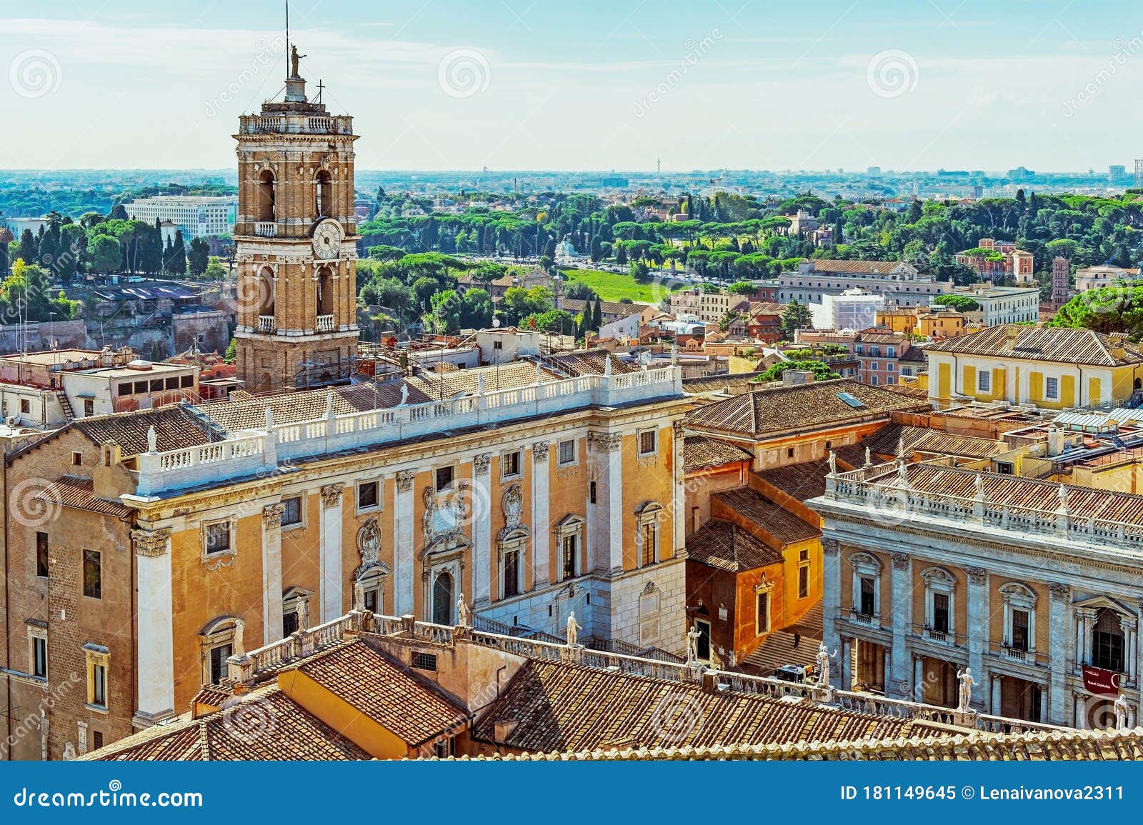 Panoramic View of Rome. Rome Stock Image - Image of architecture ...