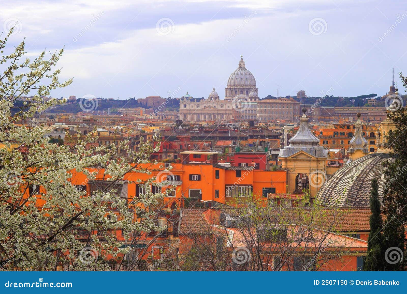 Panoramic View of Rome, Italy Stock Photo - Image of exterior, landmark ...