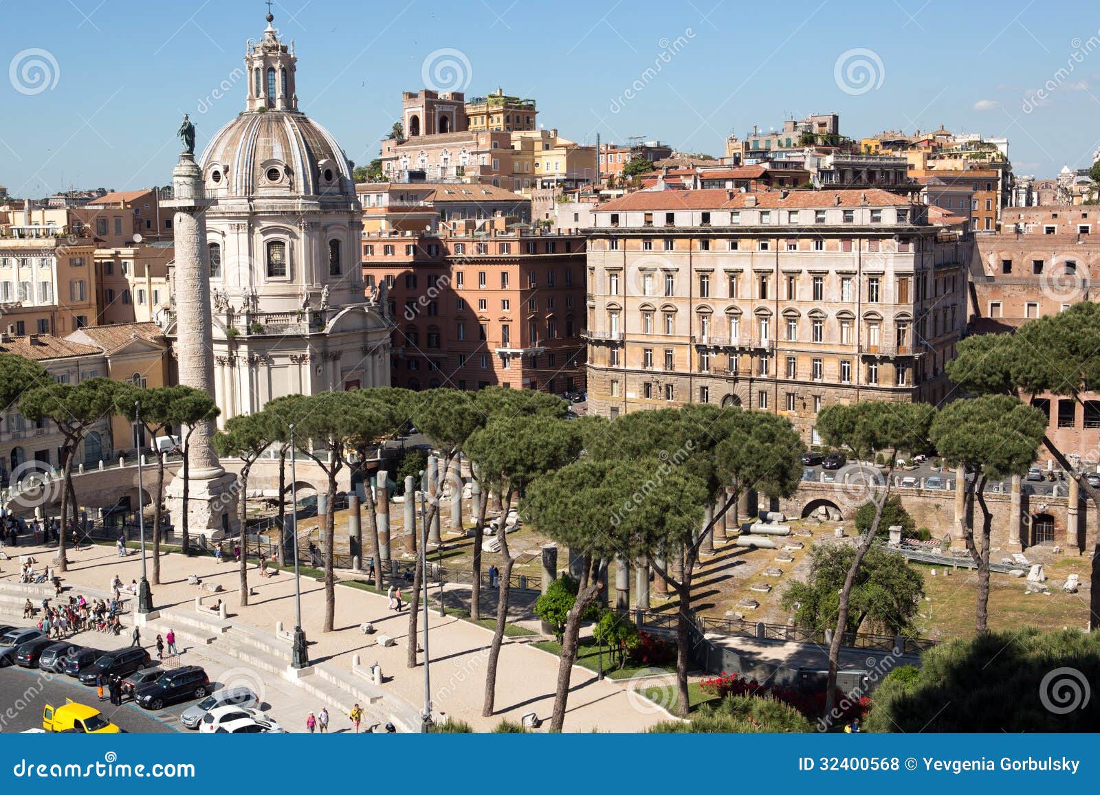 Panoramic view of Rome stock photo. Image of venice, rome - 32400568