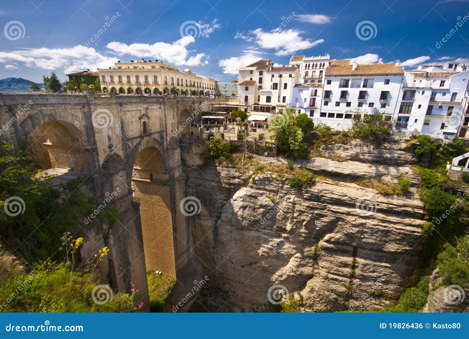 Panoramic View of Ronda, Andalusia, Spain Stock Photo - Image of gorge ...
