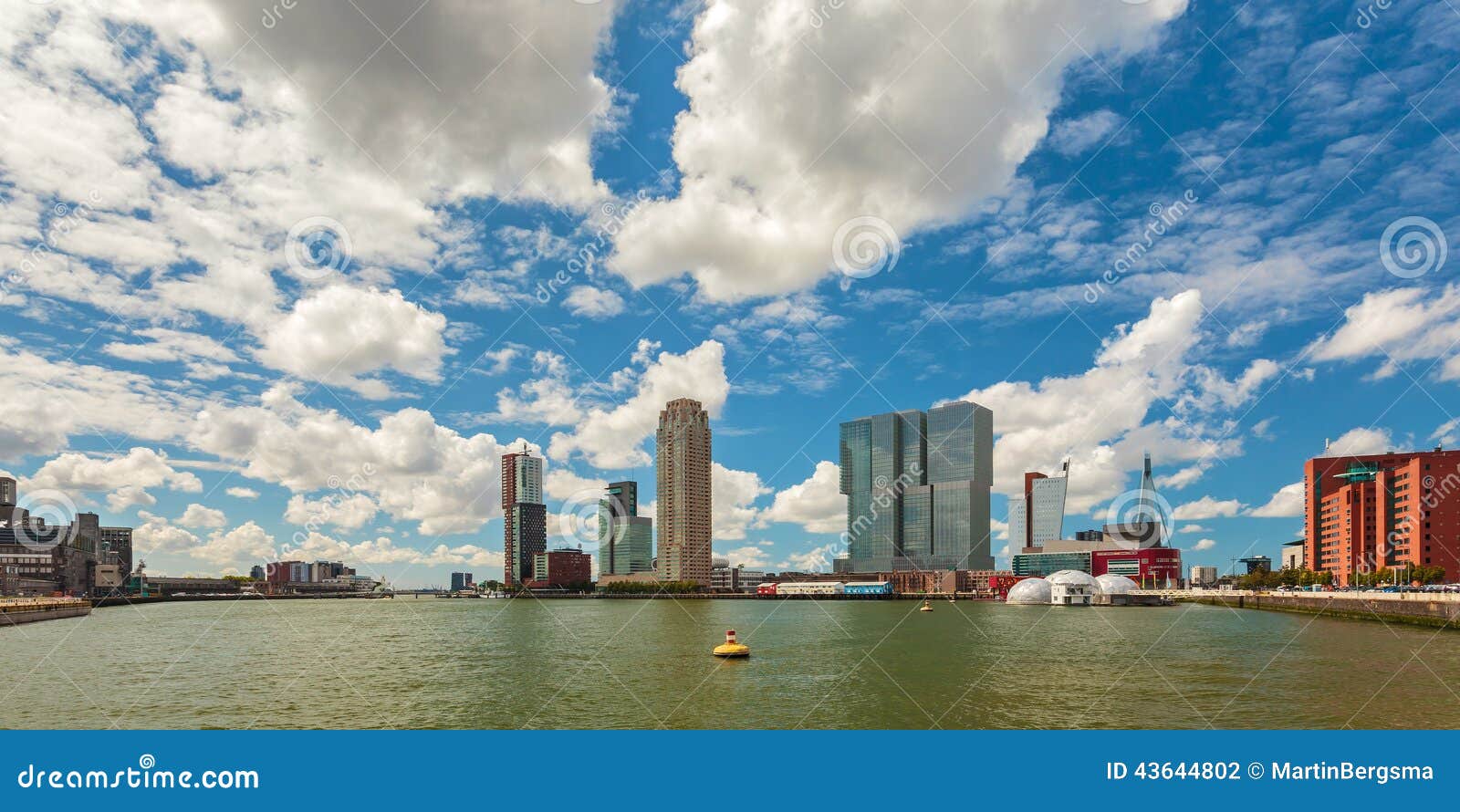 Panoramic View of Rotterdam, the Netherlands Stock Photo - Image of ...