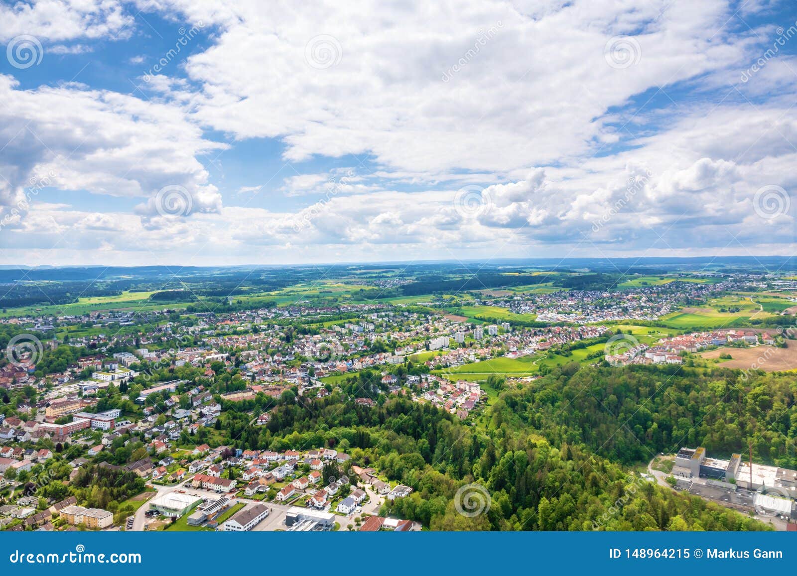 Panoramic View at Rottweil Germany Stock Image - Image of clear ...