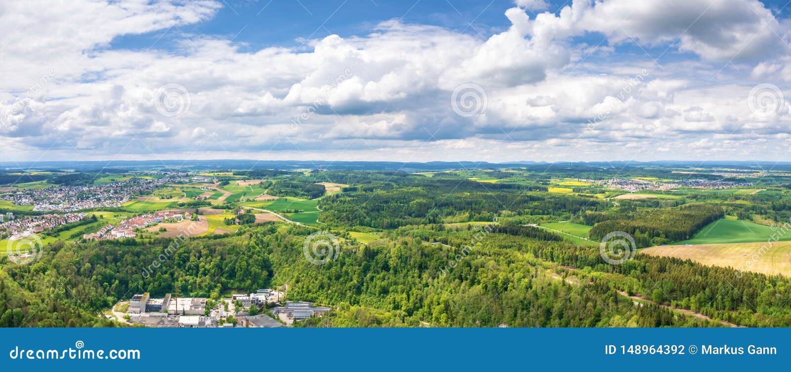 Panoramic View at Rottweil Germany Stock Photo - Image of plants ...