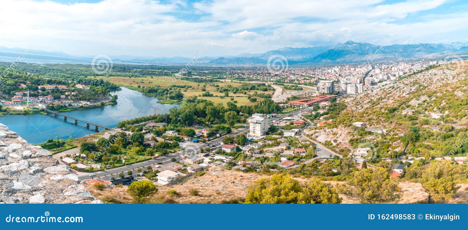Panoramic View of Rozafa Castle Stock Image - Image of river, europe ...