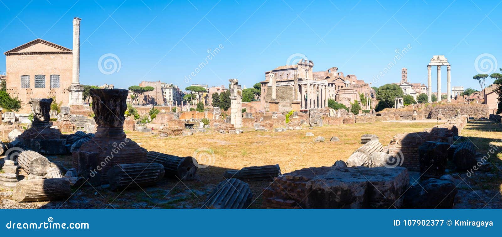 Ruins of the Ancient Roman Forum in Central Rome Stock Image - Image of ...