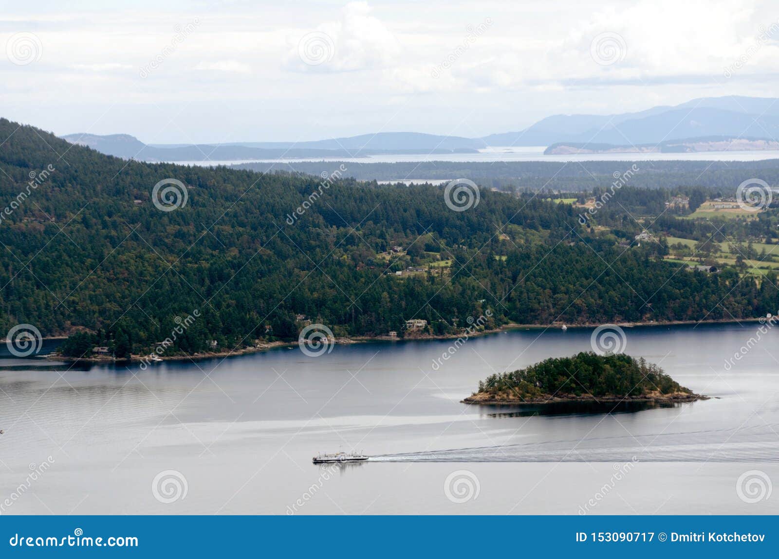 A Panoramic View of Saanich Inlet Stock Image - Image of finlayson ...
