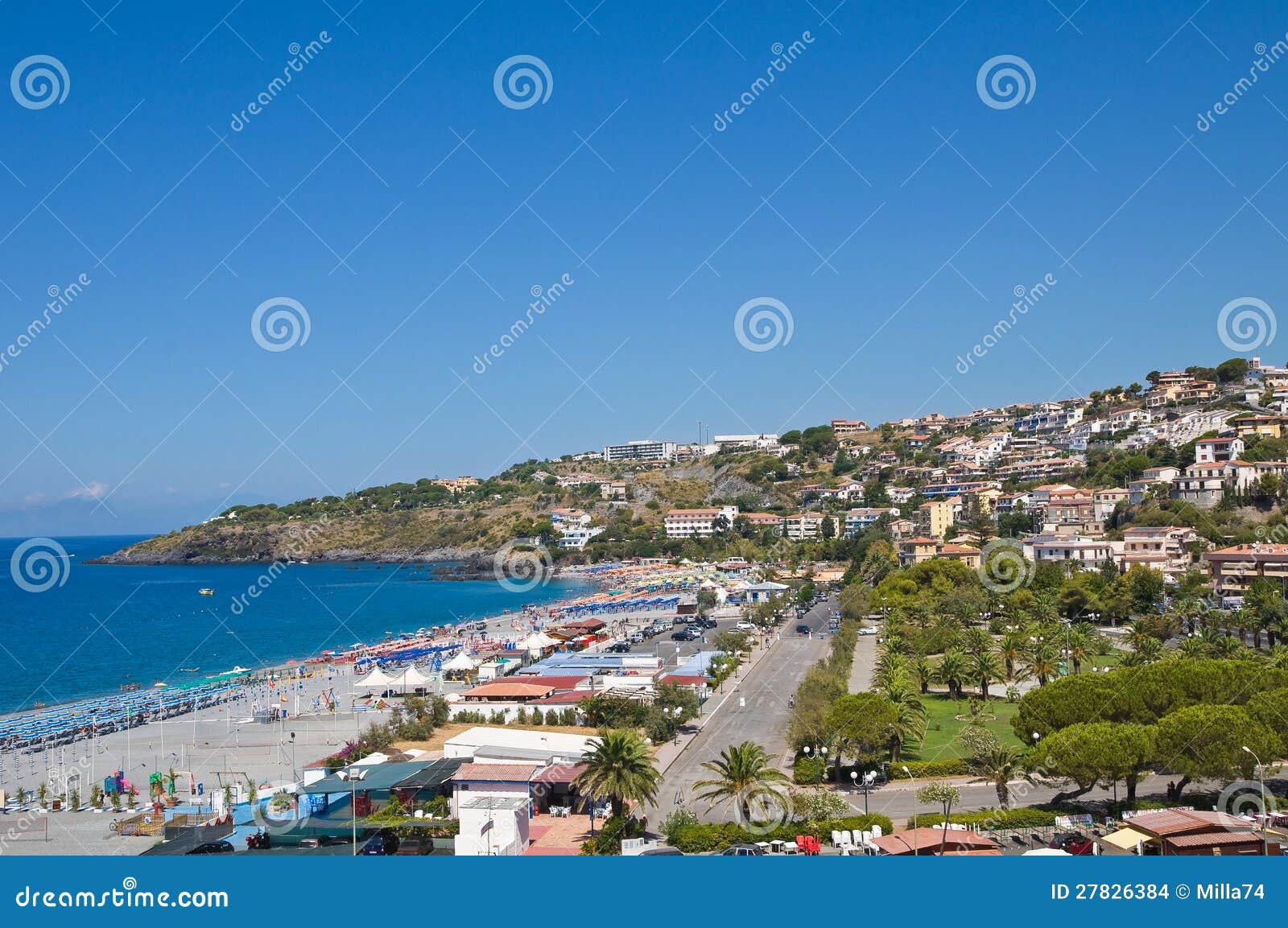 Panoramic View of Scalea. Calabria. Italy Stock Photo - Image of ...