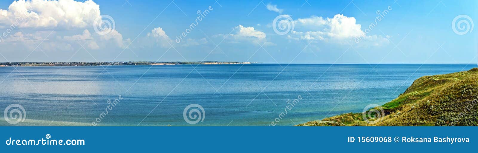 Panoramic View of the Sea Bay Stock Photo - Image of grass, edge: 15609068