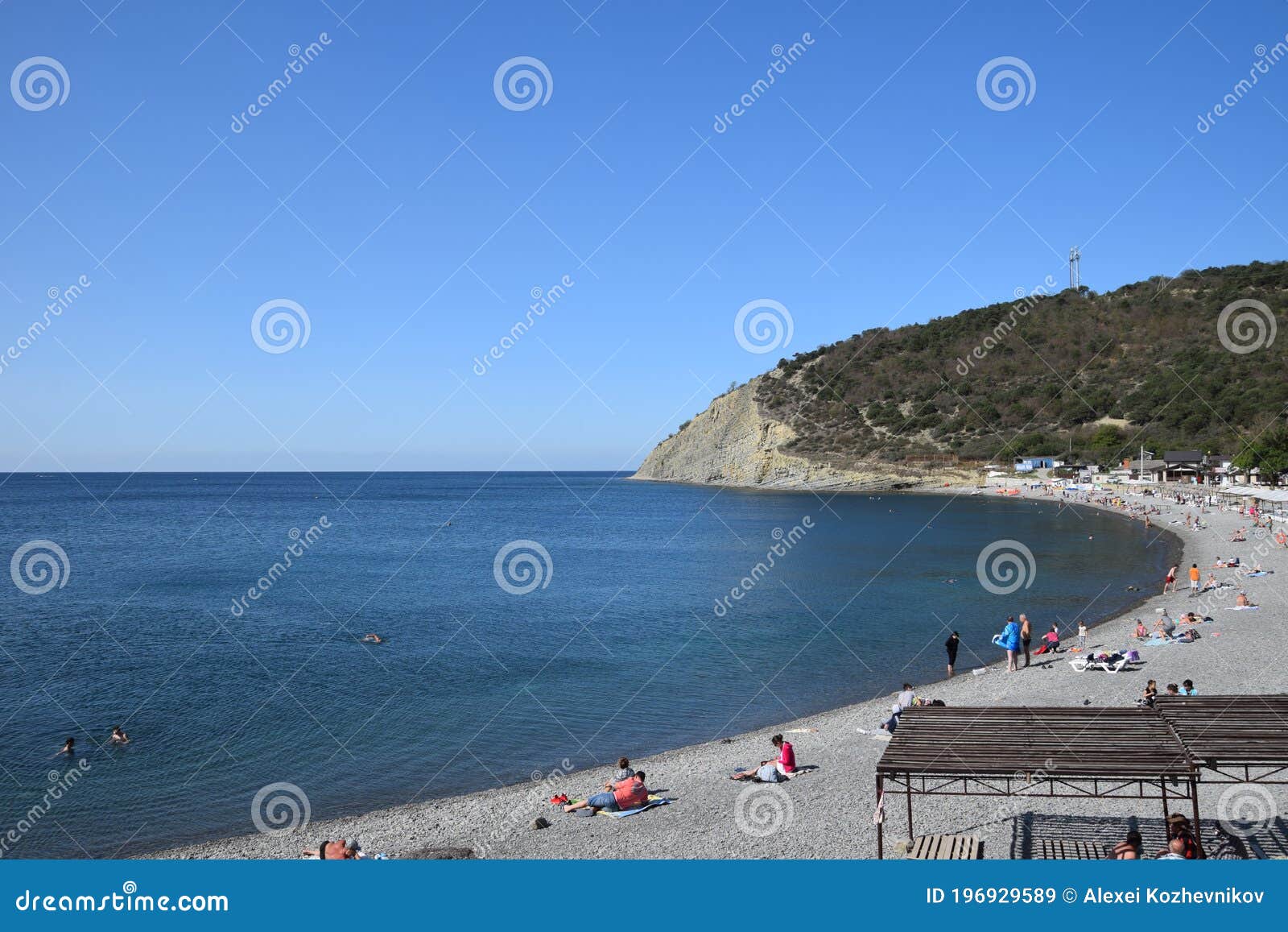 Panoramic view of the sea editorial stock image. Image of coast - 196929589