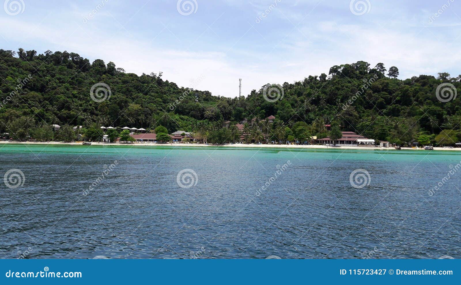 Panoramic View of Sea Taking from the Middle of the Sea Stock Image ...