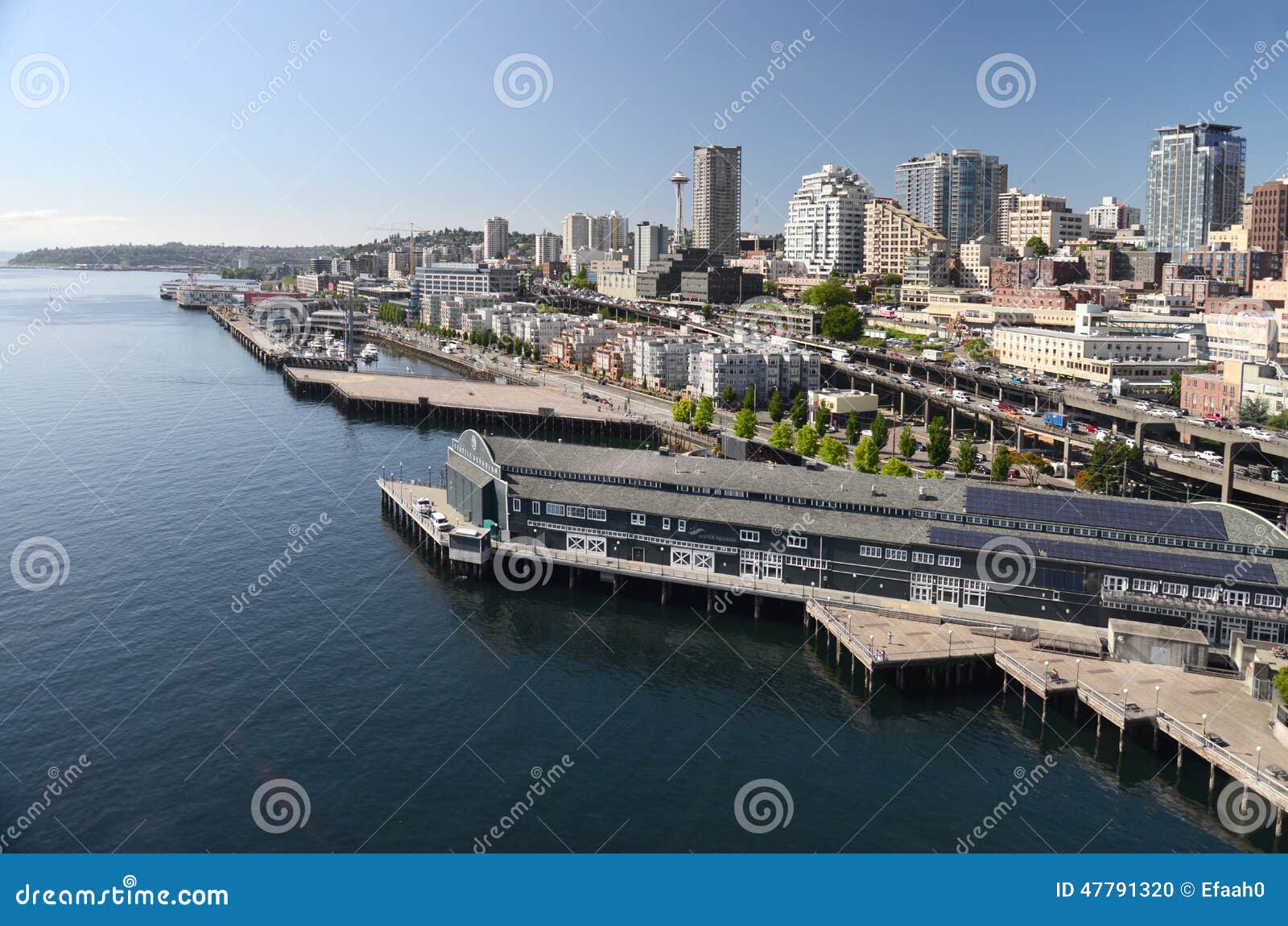 Panoramic View of Seattle Waterfront Editorial Image - Image of square ...