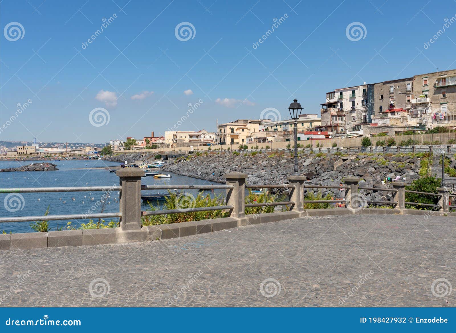 Panoramic View of Sefront of Portici - Naples Editorial Photography ...