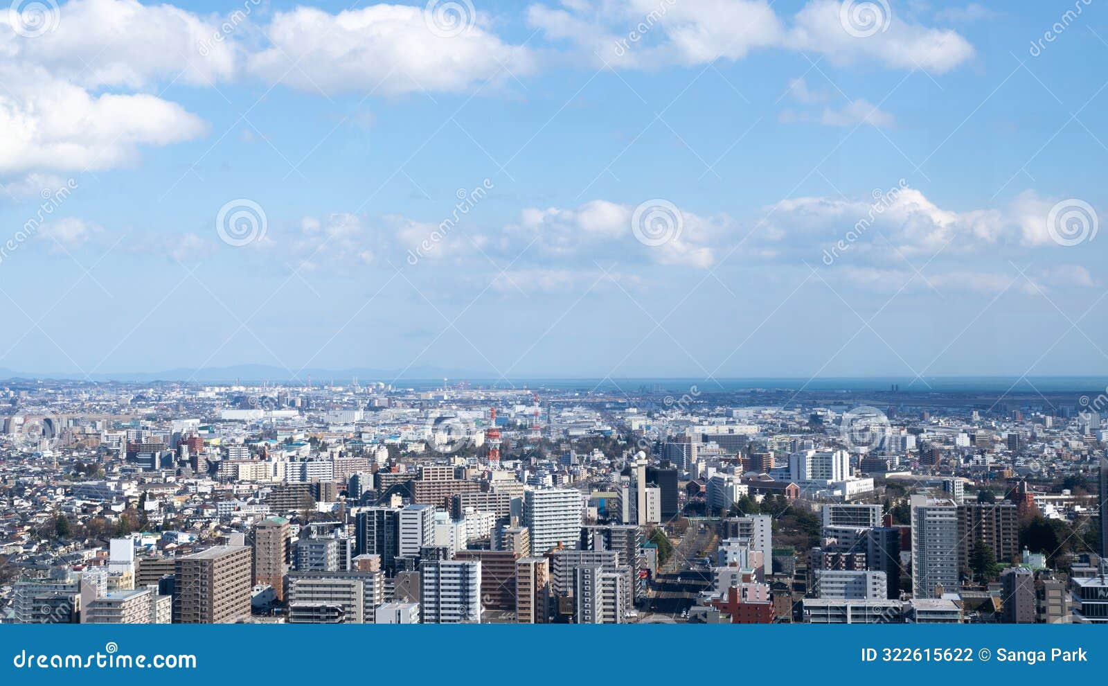 Panoramic View of Sendai City in Miyagi, Japan Stock Photo - Image of ...