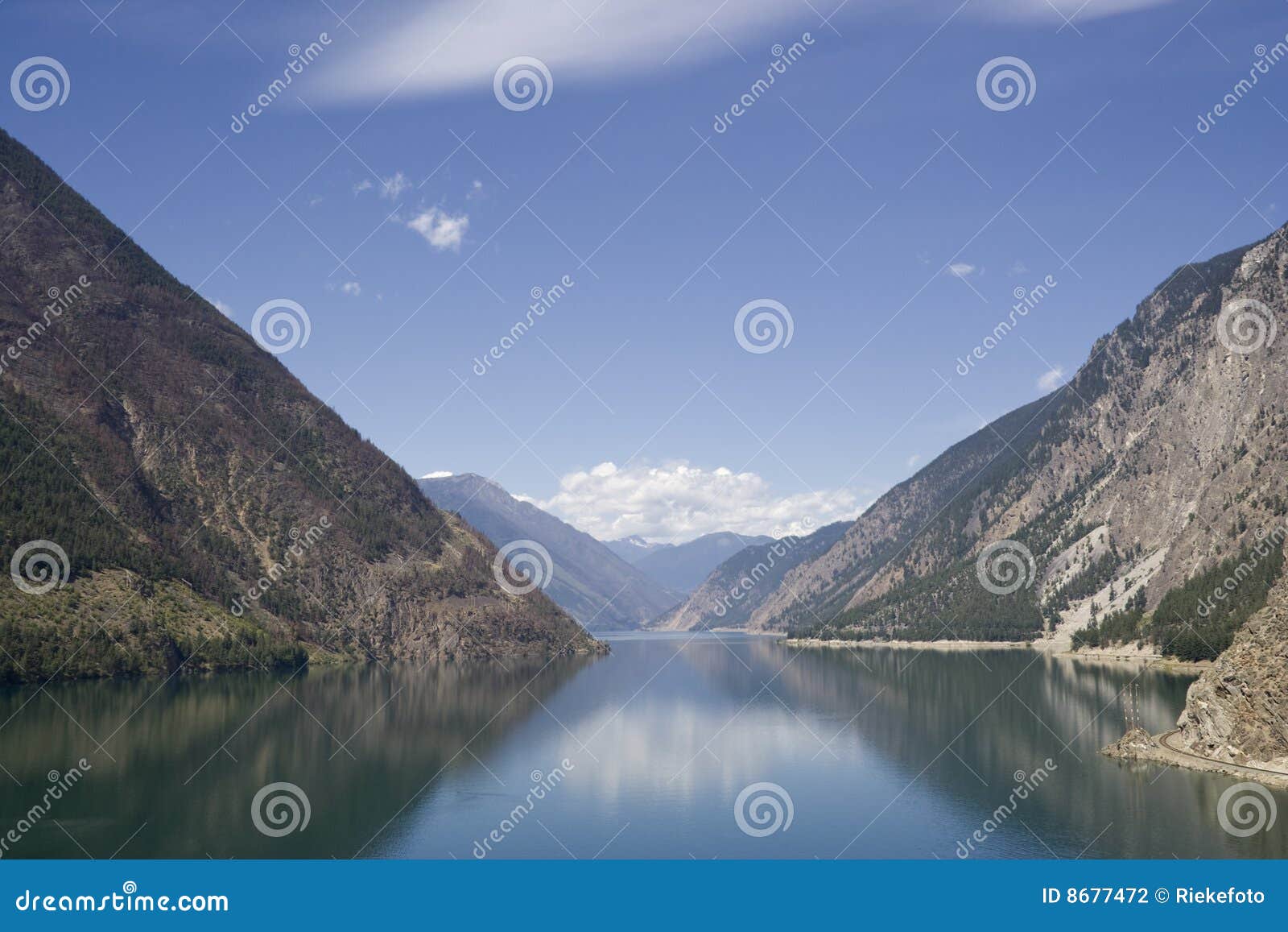 Panoramic View of Seton Lake Stock Photo - Image of formation, nature ...