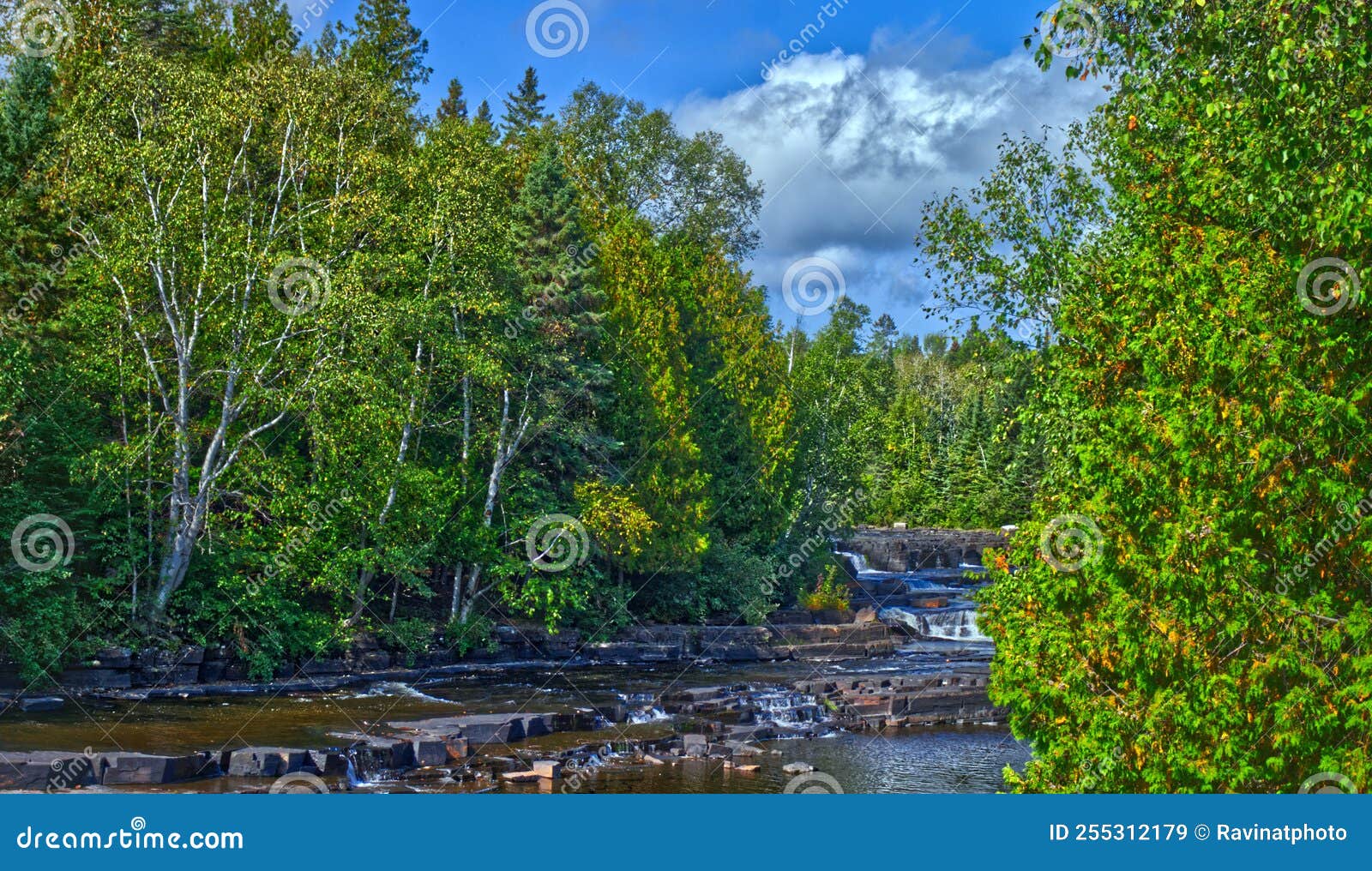 Panoramic View of the Several Tiny Falls of Trowbridge, Thunder Bay, on, Canada Stock Image ...
