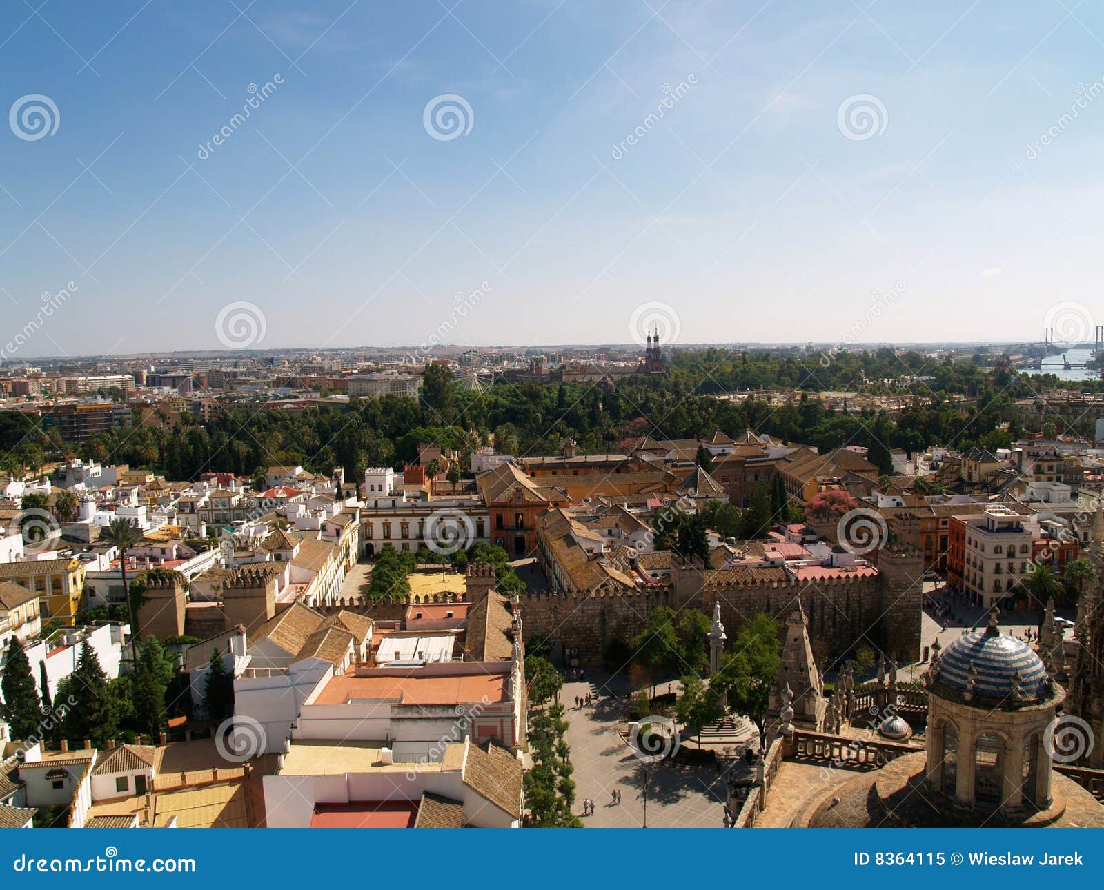 Panoramic View of Sevilla stock image. Image of places - 8364115