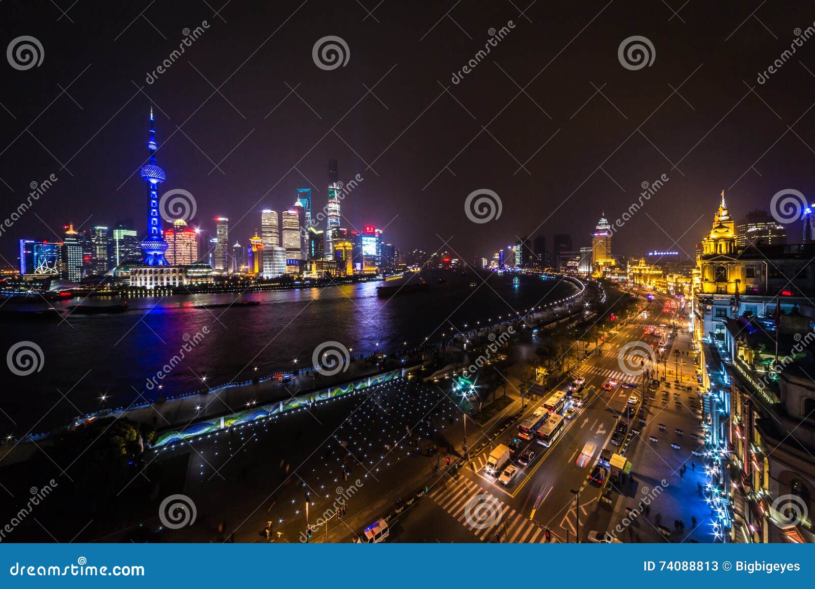 Panoramic View of Shanghai ,China Editorial Stock Photo - Image of ...