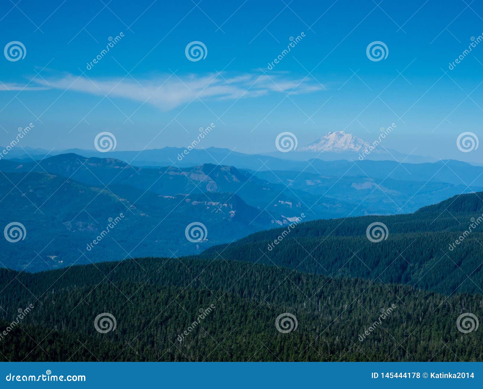Panoramic View from Sherrard Point on Larch Mountain - Oregon, USA ...
