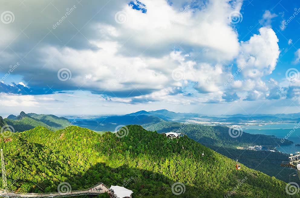 Panoramic View of Sky Bridge in Langkawi, Malaysia Stock Photo - Image ... Panoramic View of Sky Bridge in Langkawi, Malaysia Stock Photo - Image ...
