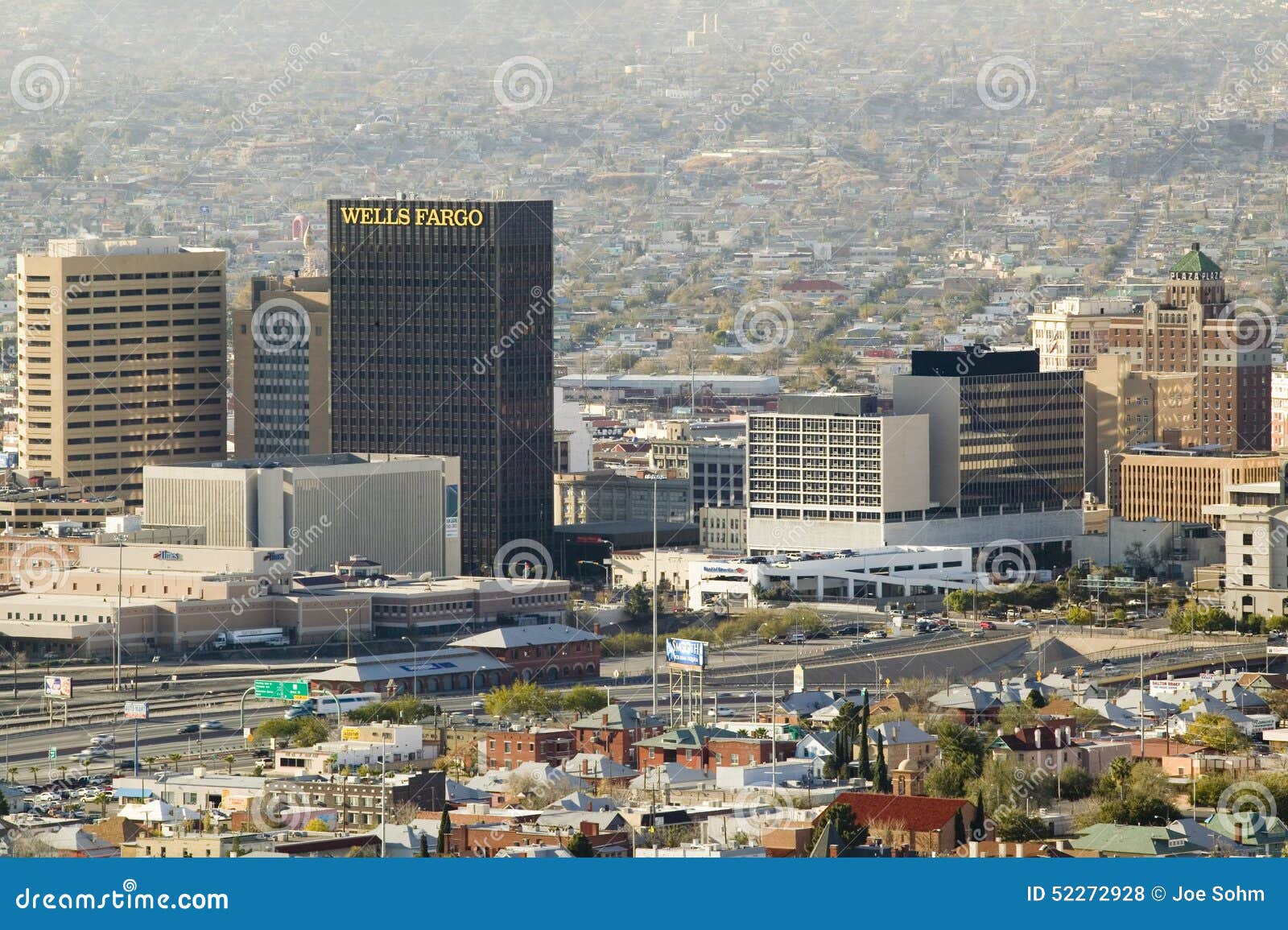 Panoramic View of Skyline and Downtown El Paso Texas Looking Toward ...