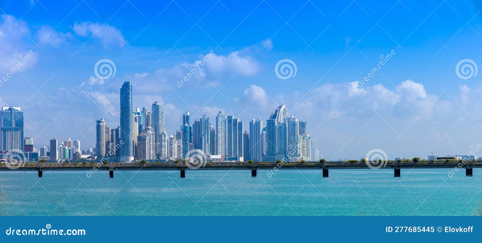 Panoramic View of Skyline of Panama City Downtown and Financial Center ...