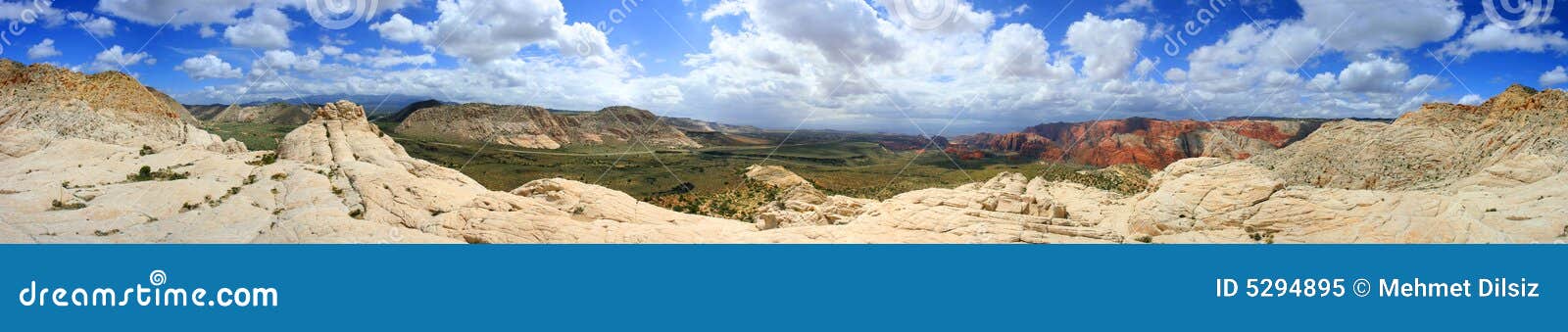 Panoramic View of Snow Canyon - Utah Stock Image - Image of snow ...